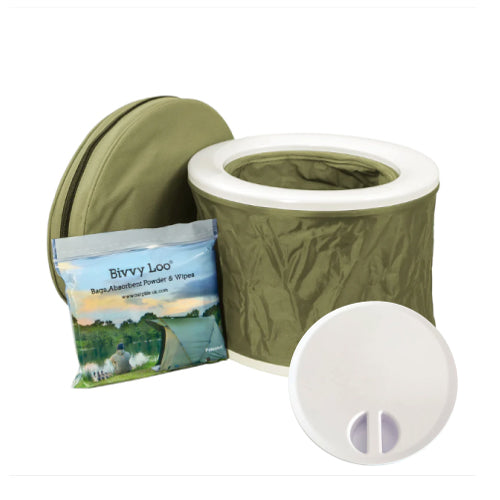Foldable camping dry toilet with cover / Bivvy Loo - Casambu.com